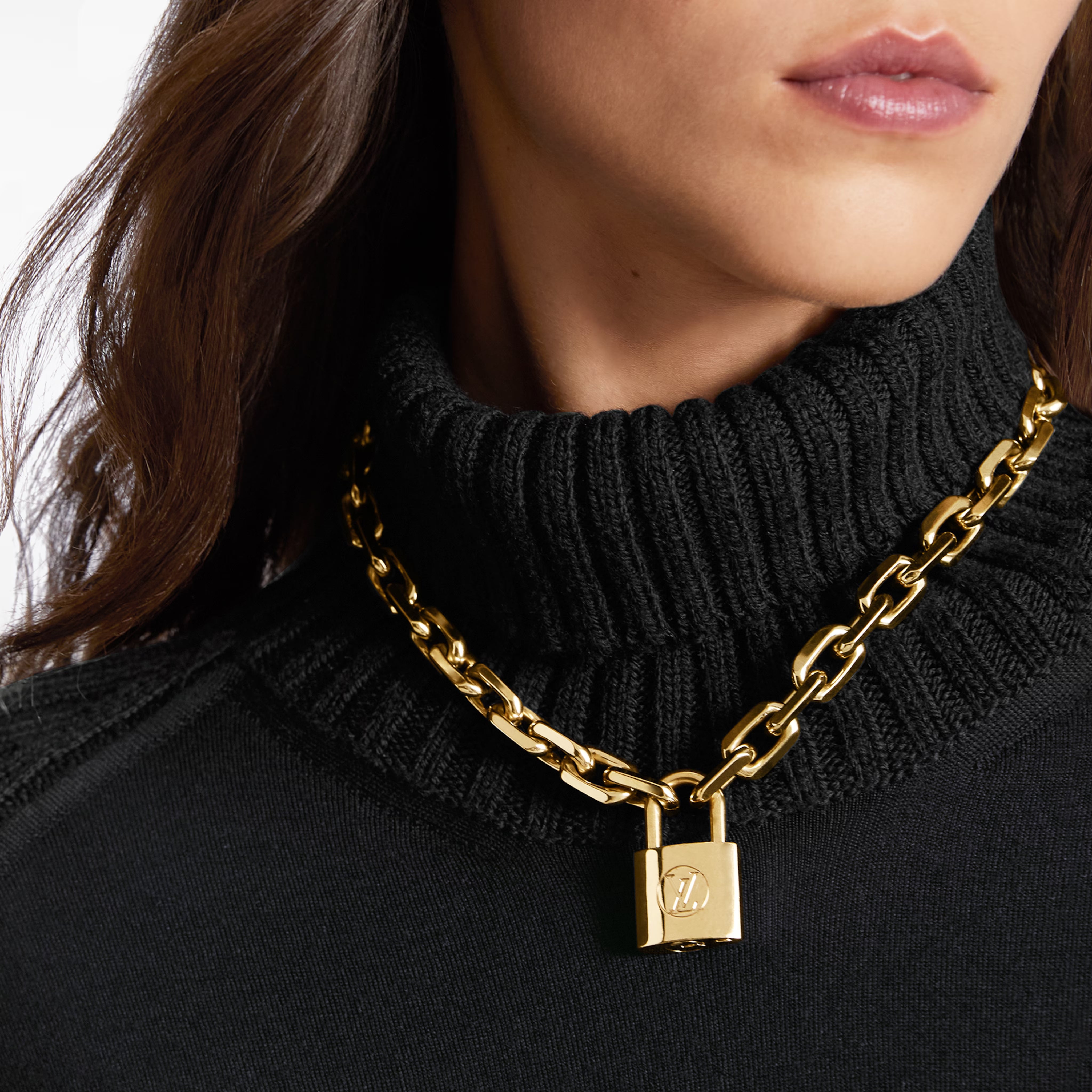 LOUIS VUITTON MP2993 LV Edge Cadenas Necklace Louis Vuitton Necklace LondonKelly