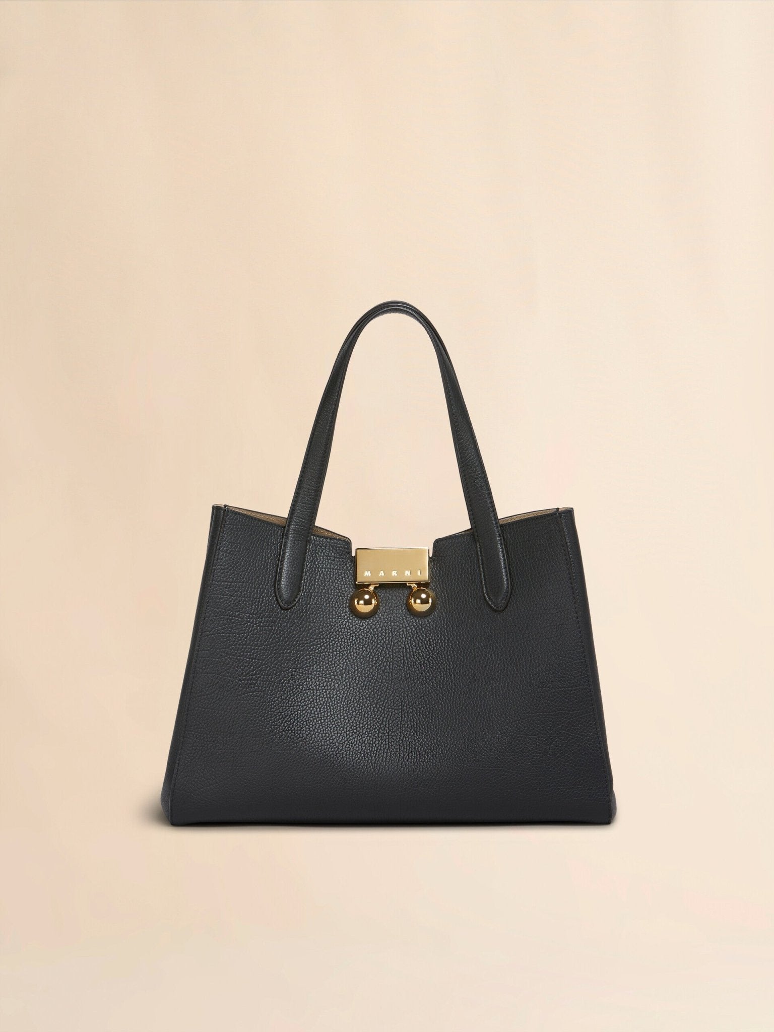 MARNI Black Leather Trunkaroo Tote Handbag | 瑪尼 手提袋 (黑色) – LondonKelly ...
