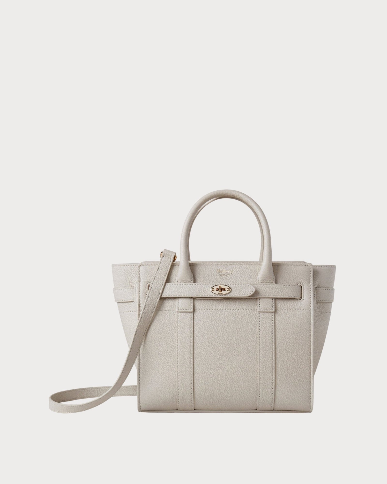 MULBERRY Mini Zipped Bayswater | 瑪百莉 迷你拉鍊貝斯沃特包（粉白色） – LondonKelly 英國名牌代購