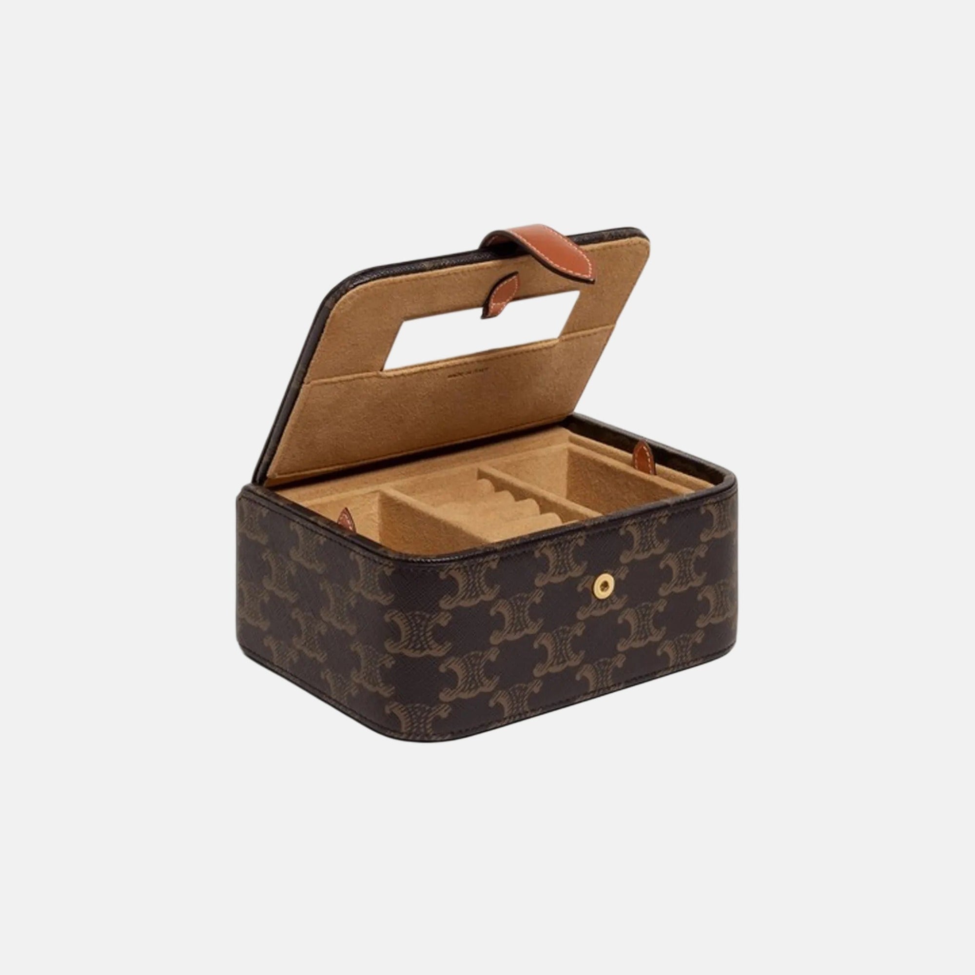 CELINE Triomphe Canvas Large Jewels Case | Celine Jewelry Box (Multico ...